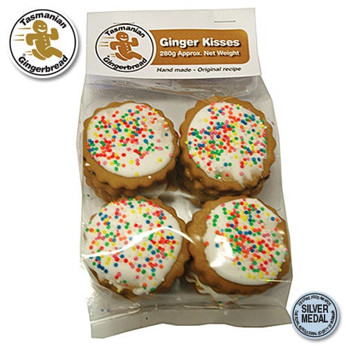 Gourmet Ginger Kisses Biscuit Pack 280g | Tasmanian Gingerbread